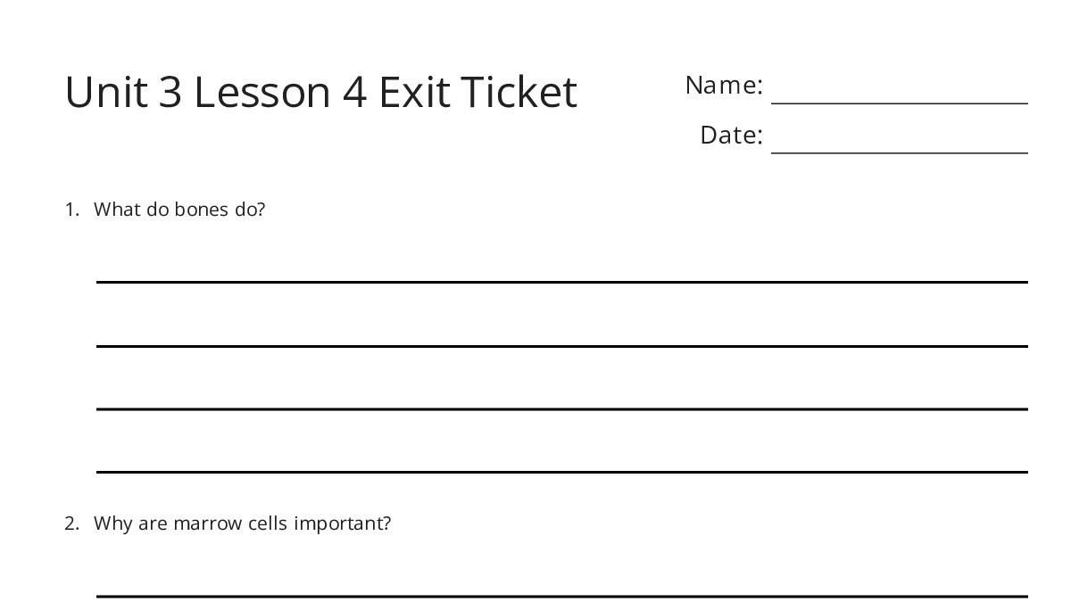 Unit 3 Lesson 4 Exit Ticket - My Worksheet Maker: Create Your Own ...