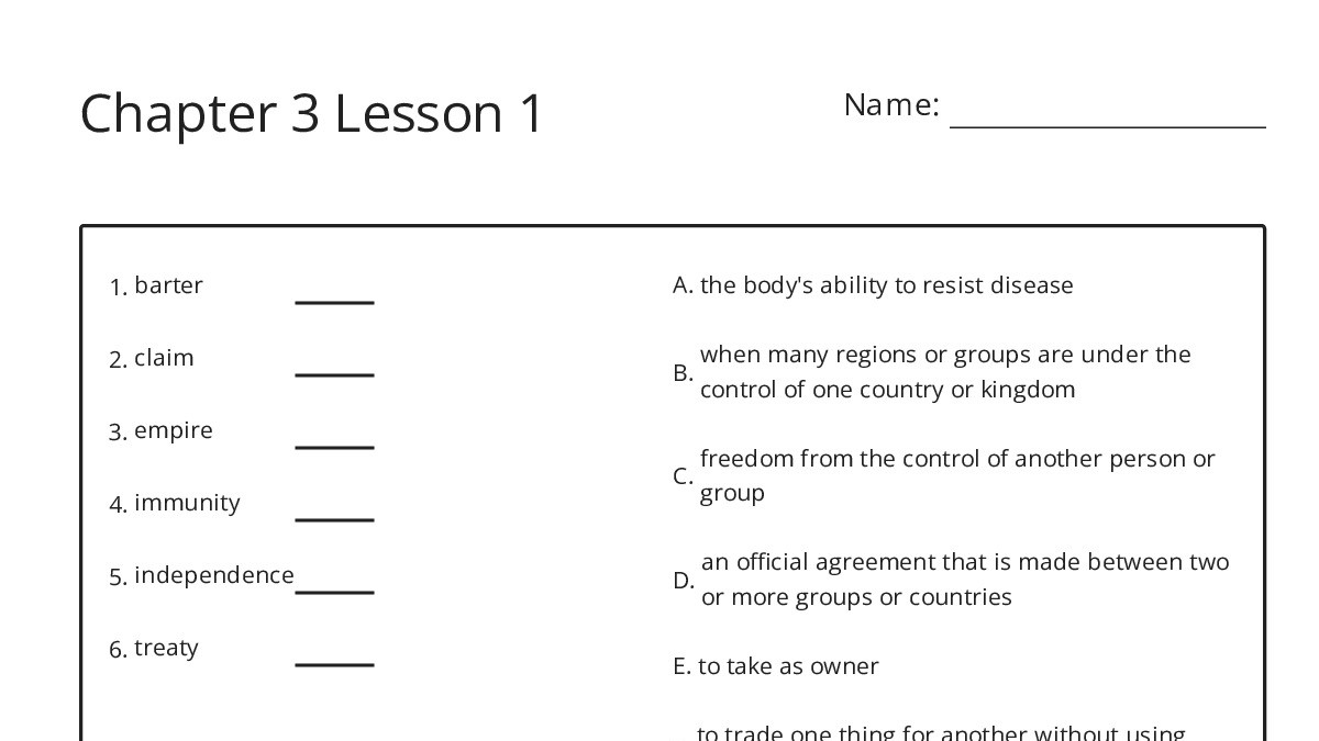 Chapter 3 Lesson 1 - My Worksheet Maker: Create Your Own Worksheets