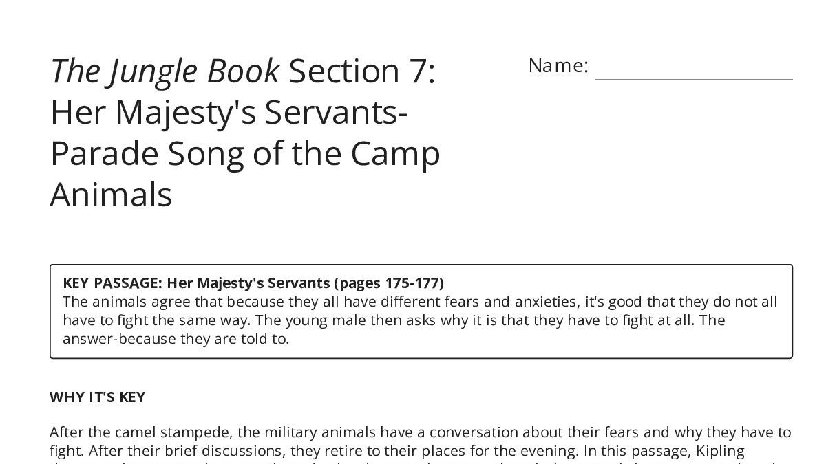 The Jungle Book Section 7: Her Majesty's Servants-Parade Song of the ...