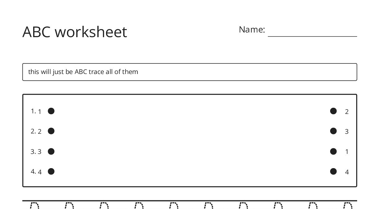 ABC worksheet - My Worksheet Maker: Create Your Own Worksheets