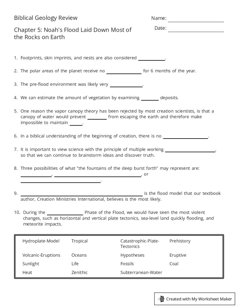 Biblical Geology ReviewChapter 5: Noah's Flood Laid Down Most of the ...