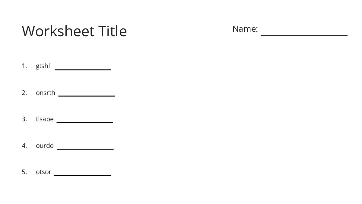 Worksheet Title - My Worksheet Maker: Create Your Own Worksheets
