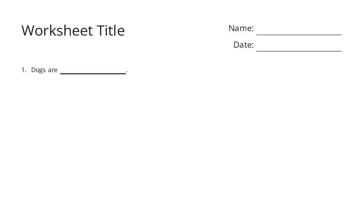 Worksheet Title - My Worksheet Maker: Create Your Own Worksheets
