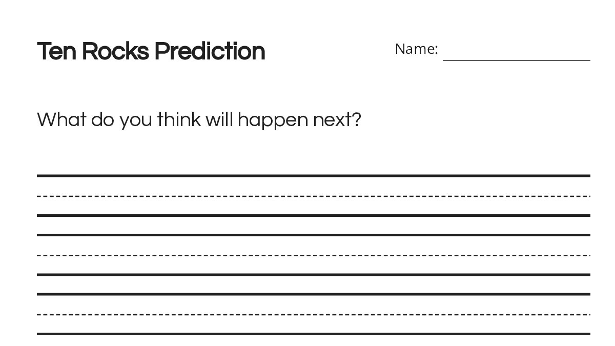 Ten Rocks Prediction - My Worksheet Maker: Create Your Own Worksheets