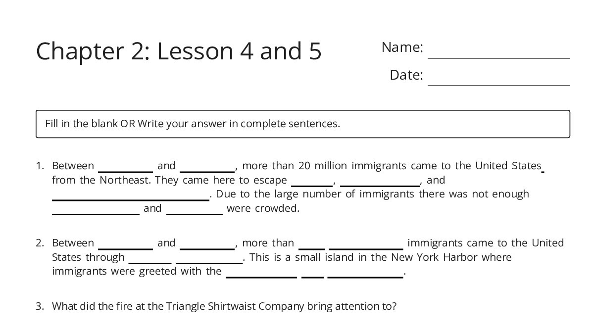 Chapter 2: Lesson 4 and 5 - My Worksheet Maker: Create Your Own Worksheets