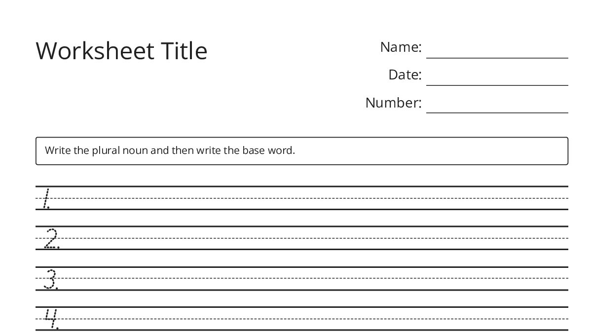 Worksheet Title - My Worksheet Maker: Create Your Own Worksheets
