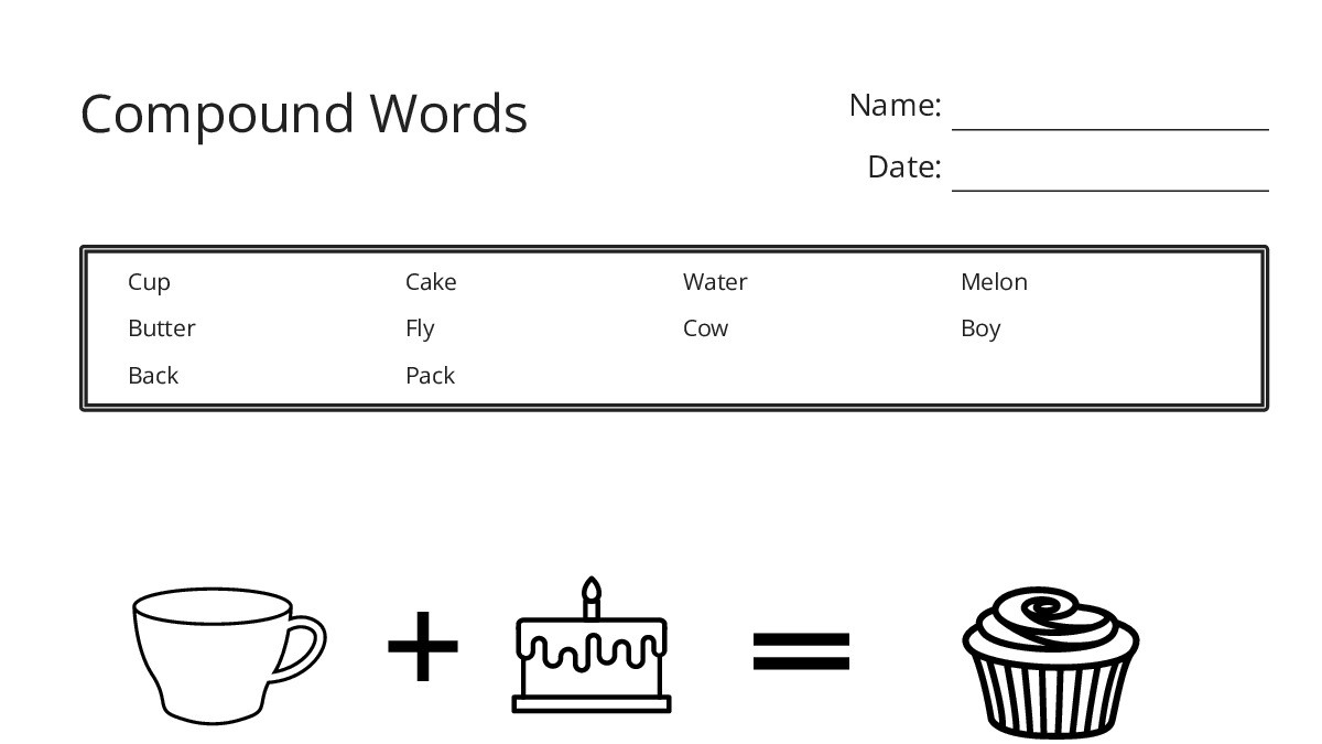 Compound Words - My Worksheet Maker: Create Your Own Worksheets