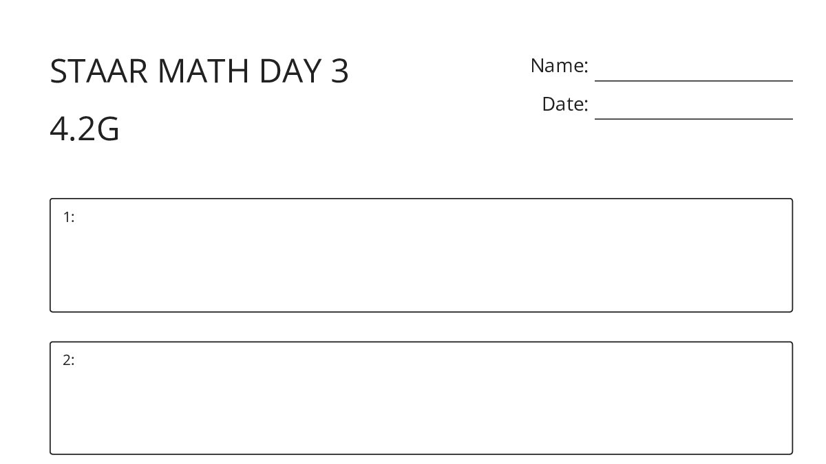 STAAR MATH DAY 3 4.2G - My Worksheet Maker: Create Your Own Worksheets