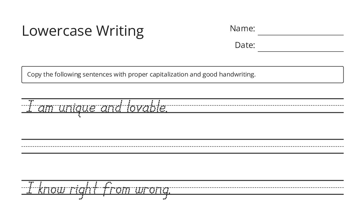 Lowercase Writing - My Worksheet Maker: Create Your Own Worksheets
