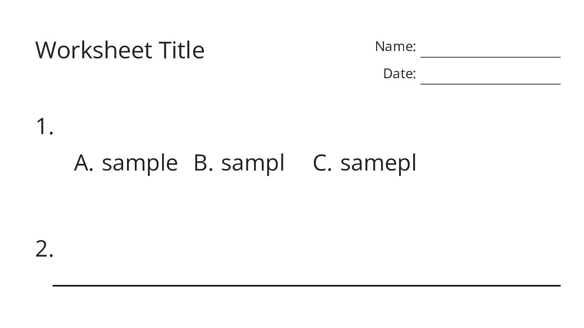 Worksheet Title - My Worksheet Maker: Create Your Own Worksheets