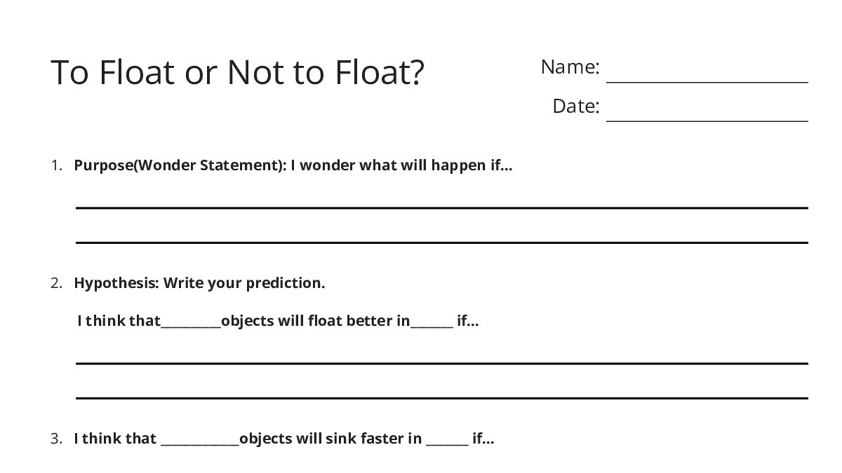 To Float or Not to Float? - My Worksheet Maker: Create Your Own Worksheets
