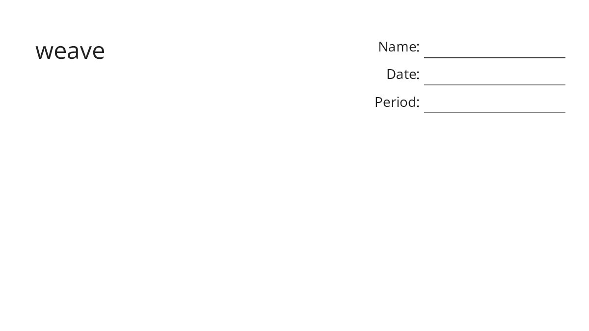 weave - My Worksheet Maker: Create Your Own Worksheets