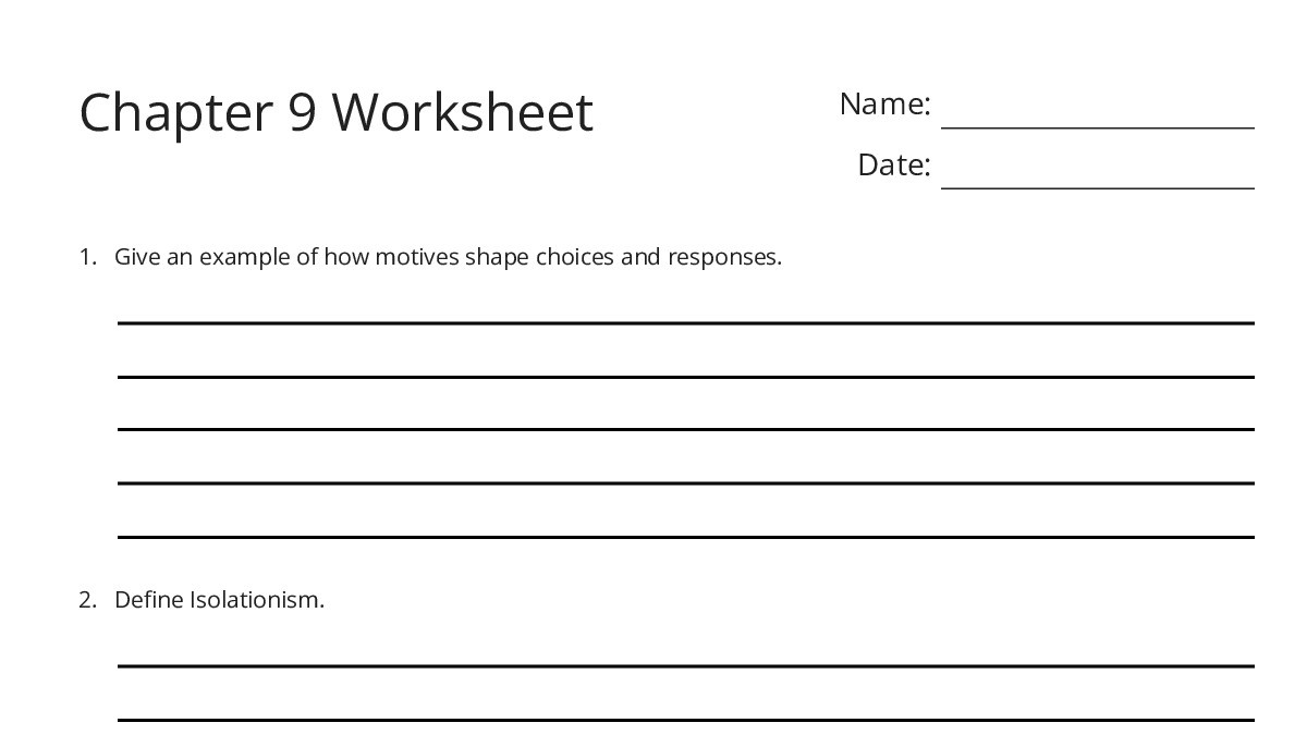 Chapter 9 Worksheet - My Worksheet Maker: Create Your Own Worksheets