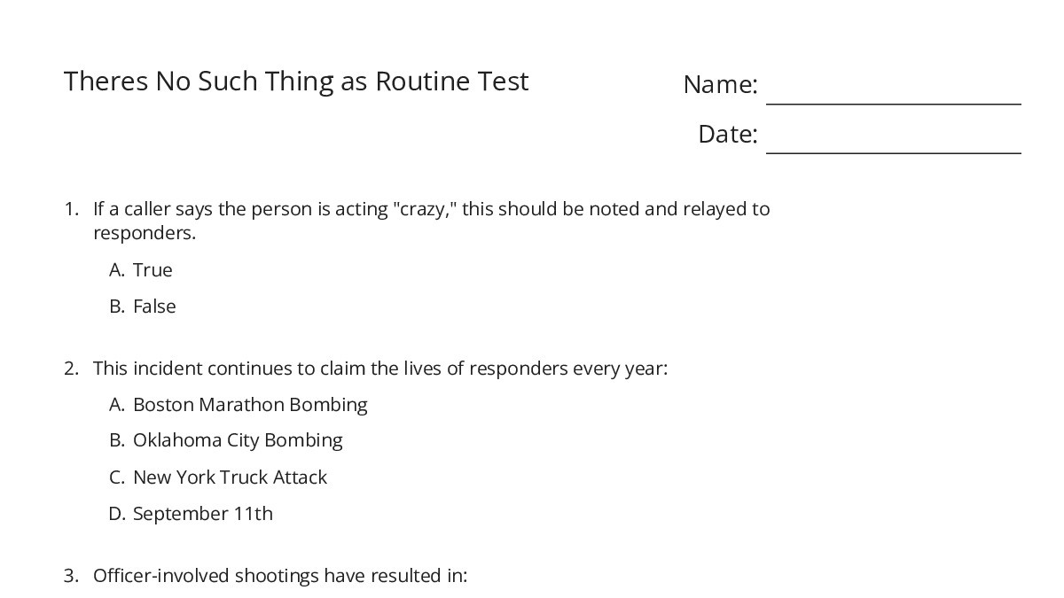 Theres No Such Thing as Routine Test - My Worksheet Maker: Create Your ...
