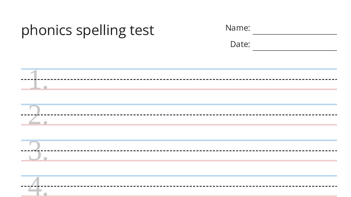 phonics spelling test - My Worksheet Maker: Create Your Own Worksheets