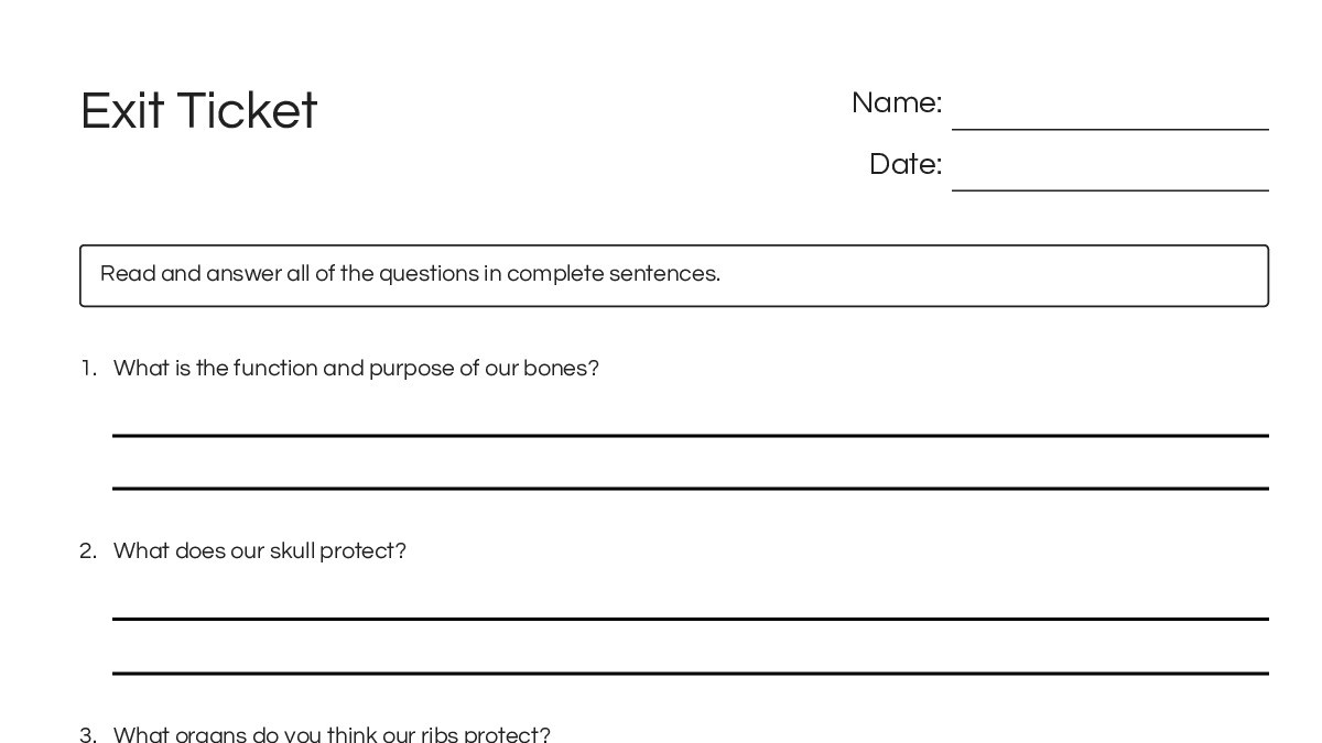 Exit Ticket - My Worksheet Maker: Create Your Own Worksheets