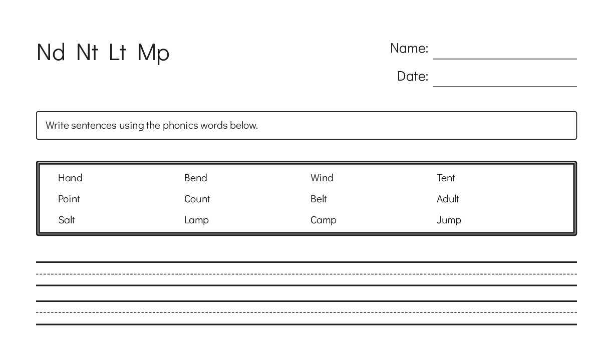 Nd Nt Lt Mp - My Worksheet Maker: Create Your Own Worksheets