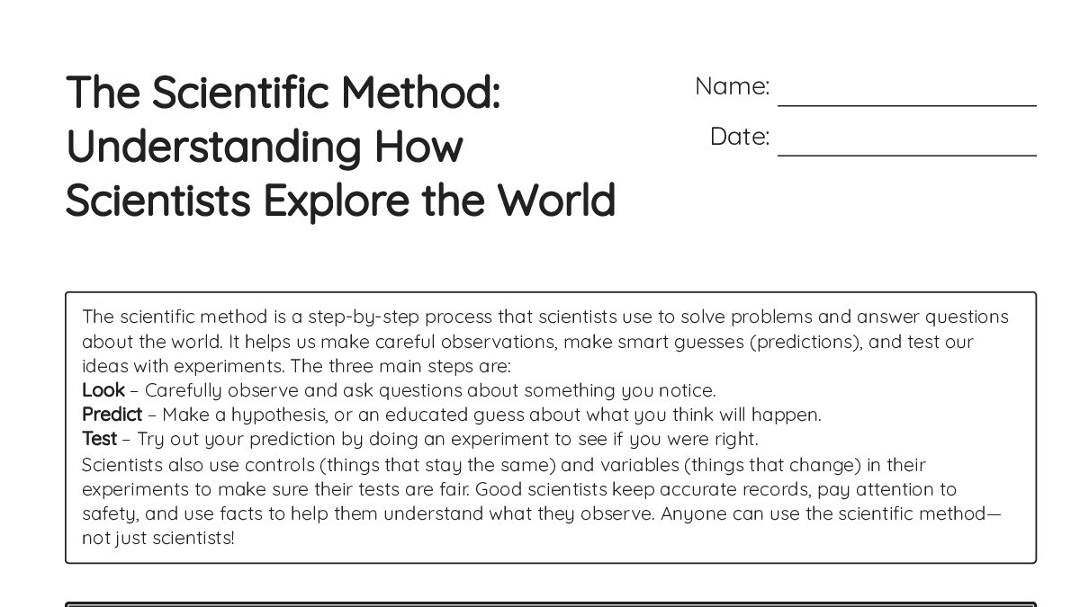 The Scientific Method: Understanding How Scientists Explore the World ...