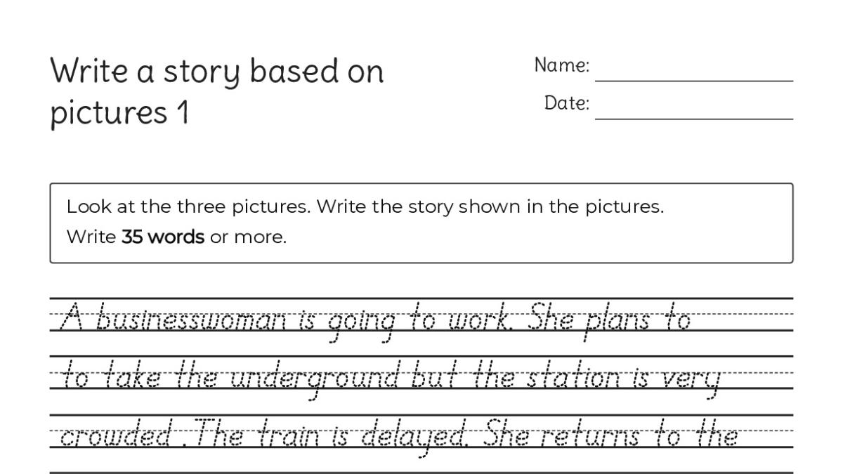 Write a story based on pictures 1 - My Worksheet Maker: Create Your Own ...