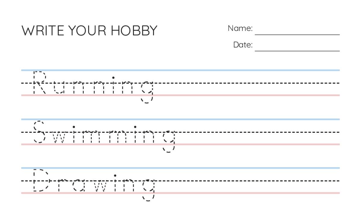 WRITE YOUR HOBBY - My Worksheet Maker: Create Your Own Worksheets