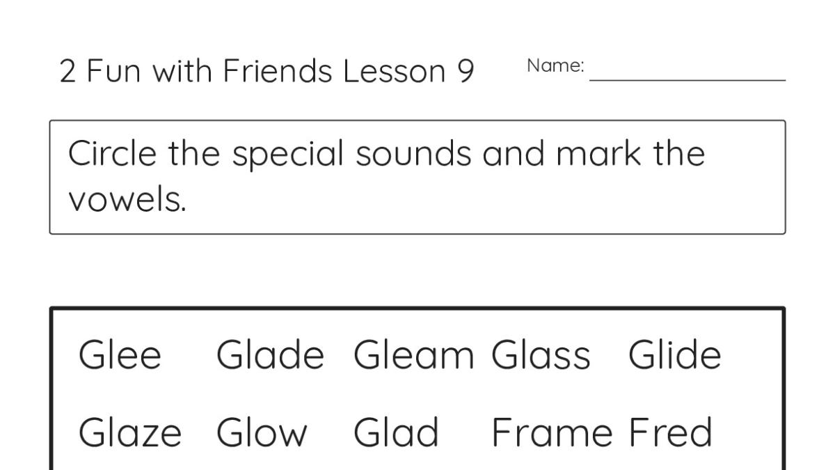 2 Fun with Friends Lesson 9 - My Worksheet Maker: Create Your Own ...