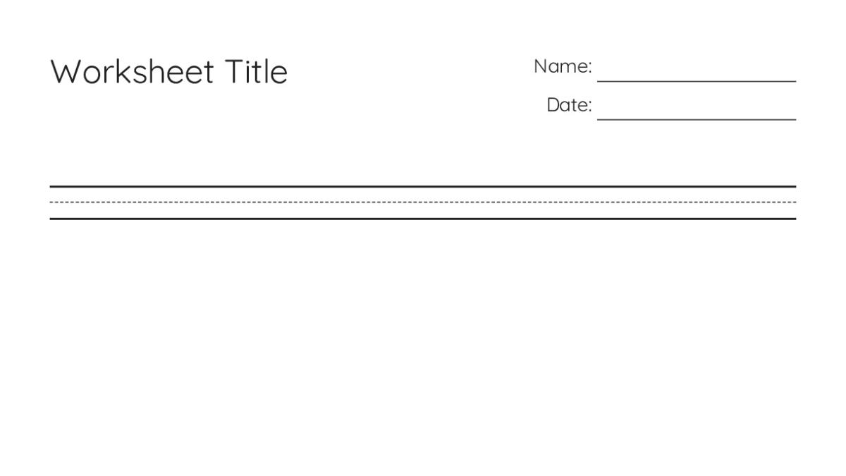 Worksheet Title - My Worksheet Maker: Create Your Own Worksheets