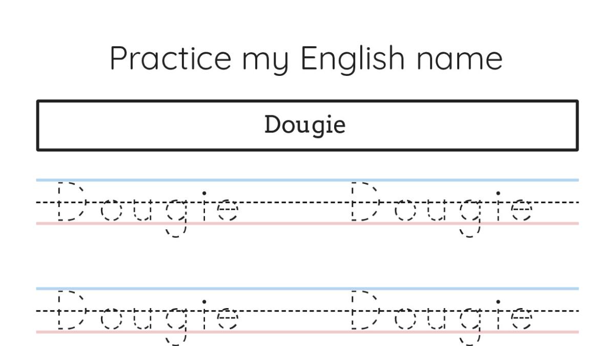 Practice my English name - My Worksheet Maker: Create Your Own Worksheets