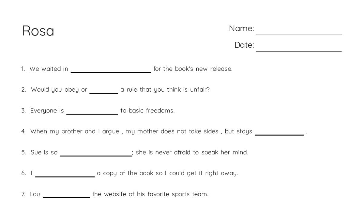 Rosa - My Worksheet Maker: Create Your Own Worksheets