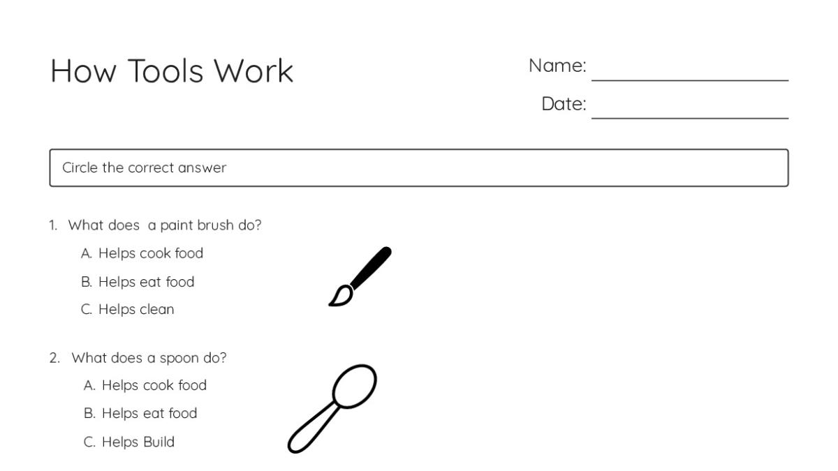 How Tools Work - My Worksheet Maker: Create Your Own Worksheets