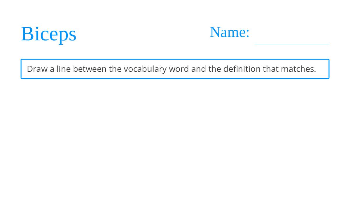 Biceps - My Worksheet Maker: Create Your Own Worksheets