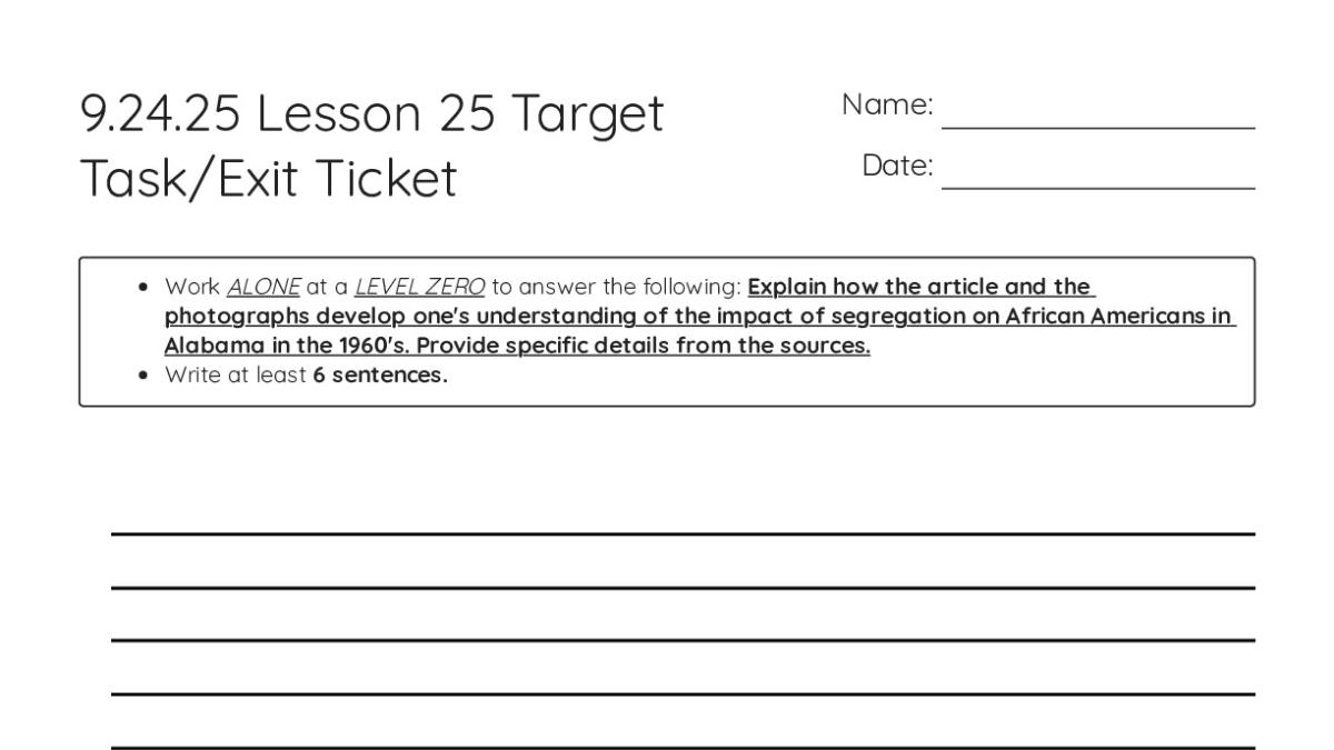 9.24.25 Lesson 25 Target Task/Exit Ticket - My Worksheet Maker: Create ...
