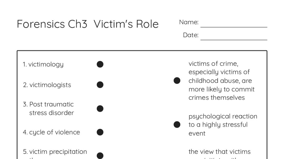 Forensics Ch3 Victim's Role - My Worksheet Maker: Create Your Own ...