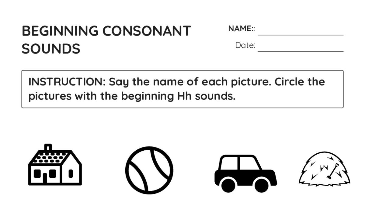 BEGINNING CONSONANT SOUNDS﻿﻿ - My Worksheet Maker: Create Your Own ...