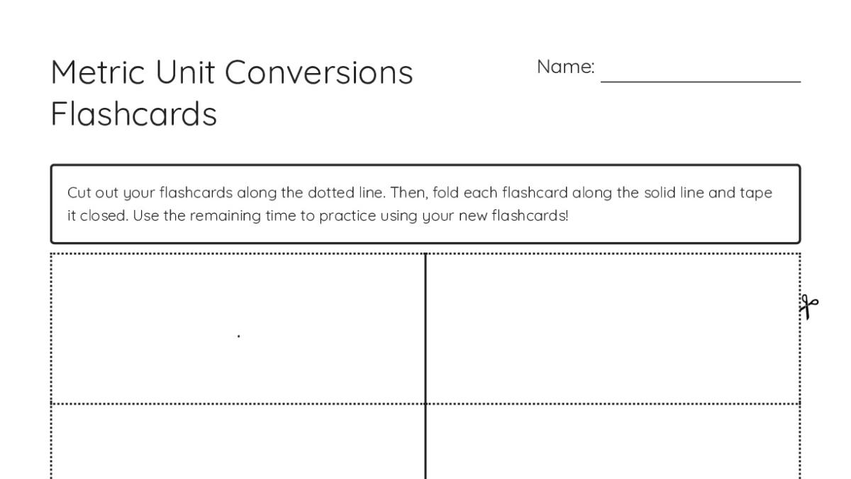 Metric Unit Conversions Flashcards - My Flashcard Maker: Create Your ...