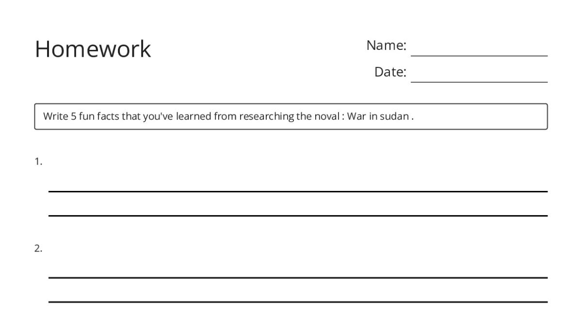 Homework - My Worksheet Maker: Create Your Own Worksheets