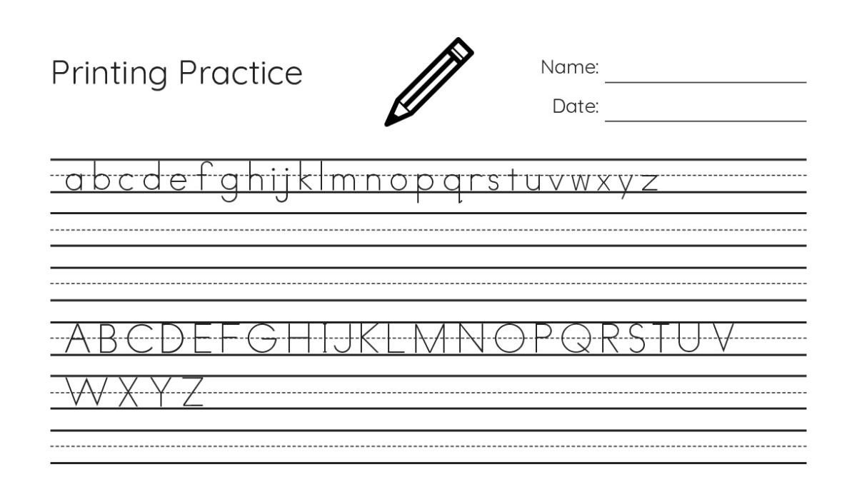 Printing Practice - My Worksheet Maker: Create Your Own Worksheets