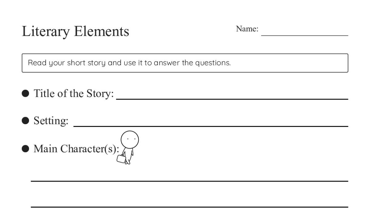 Literary Elements - My Worksheet Maker: Create Your Own Worksheets
