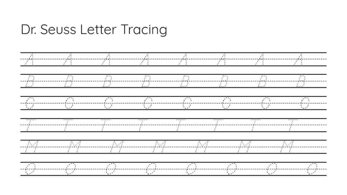 Dr. Seuss Letter Tracing - My Worksheet Maker: Create Your Own Worksheets
