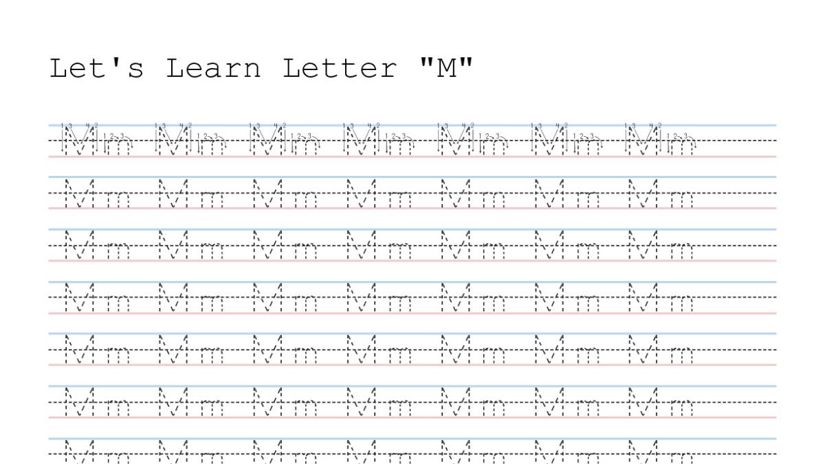Let's Learn Letter "M" - My Worksheet Maker: Create Your Own Worksheets