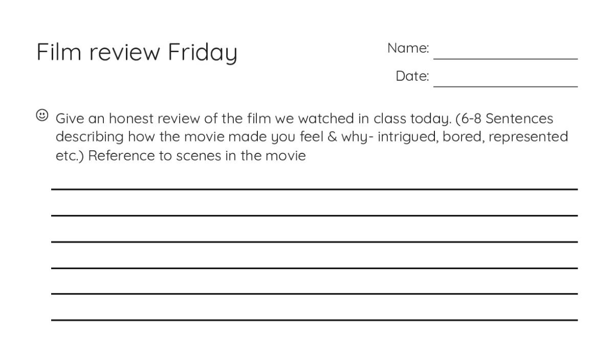 Film review Friday - My Worksheet Maker: Create Your Own Worksheets