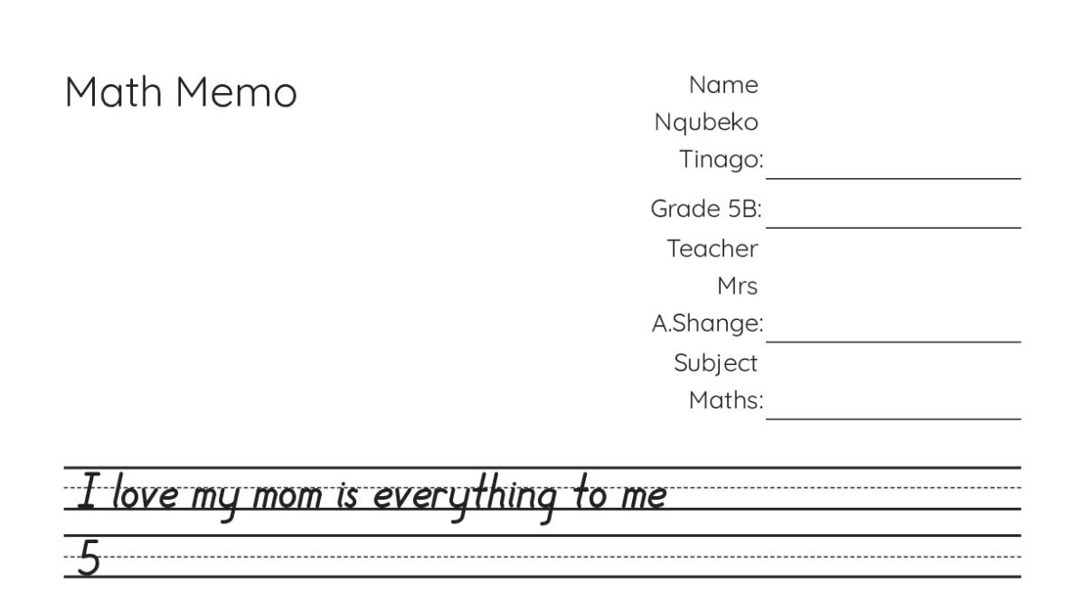 Math Memo - My Worksheet Maker: Create Your Own Worksheets
