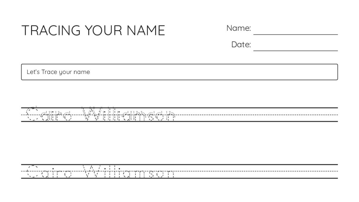 TRACING YOUR NAME - My Worksheet Maker: Create Your Own Worksheets