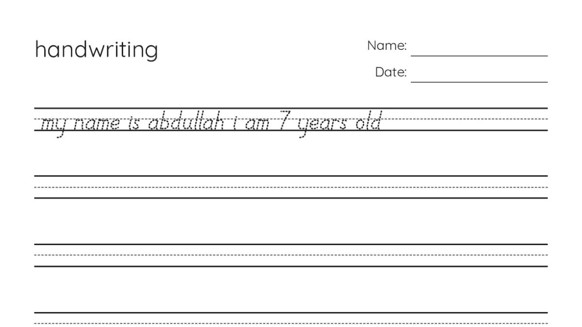 handwriting - My Worksheet Maker: Create Your Own Worksheets