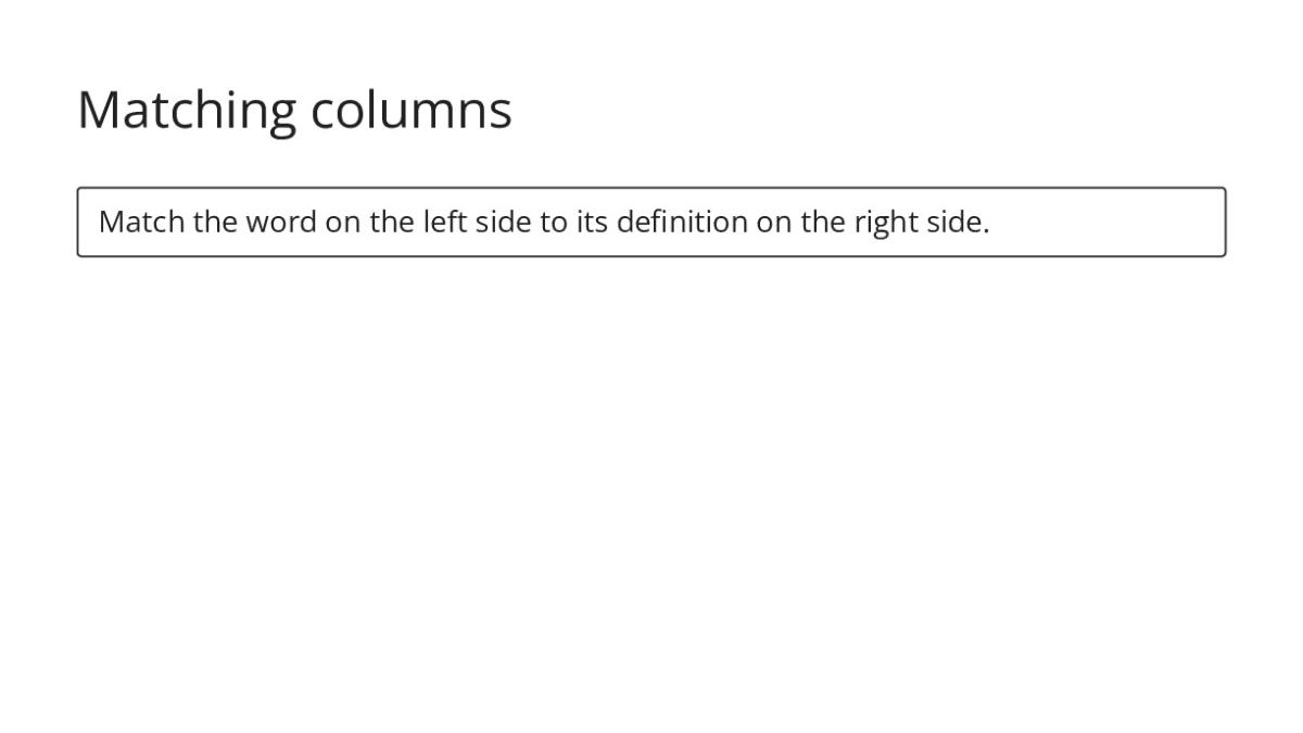 Matching columns - My Worksheet Maker: Create Your Own Worksheets