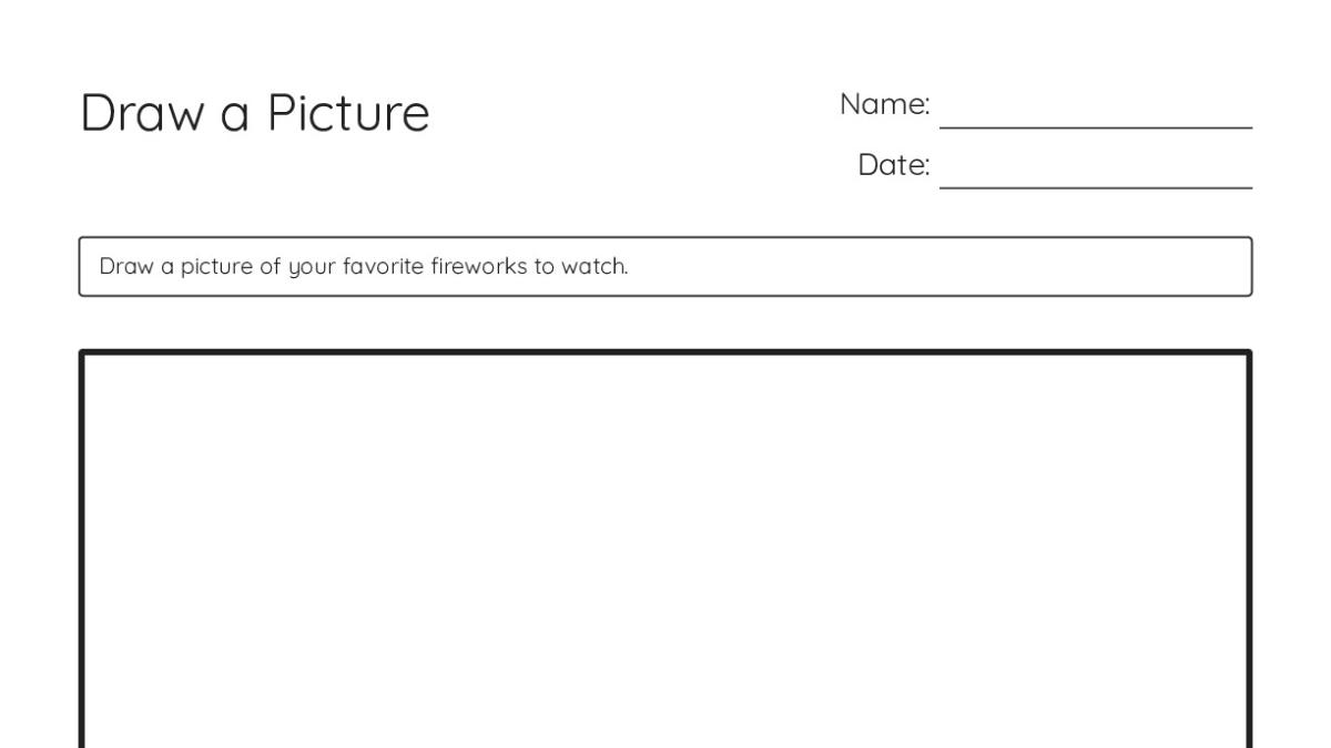 Draw a Picture - My Worksheet Maker: Create Your Own Worksheets