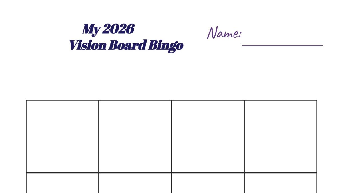 My 2026 Vision Board Bingo - My Bingo Maker: Create Your Own Bingo Cards