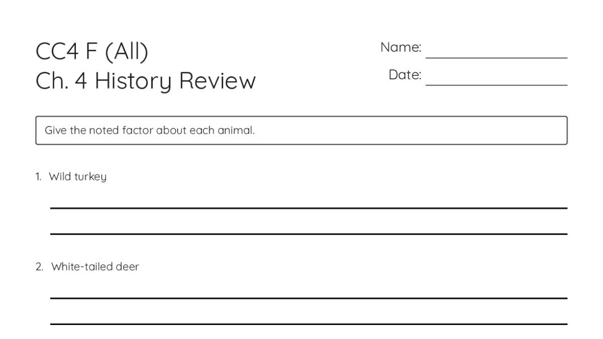 CC4 F (All) Ch. 4 History Review - My Worksheet Maker: Create Your Own ...
