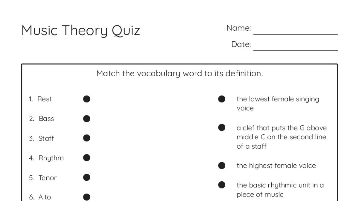 Music Theory Quiz - My Worksheet Maker: Create Your Own Worksheets