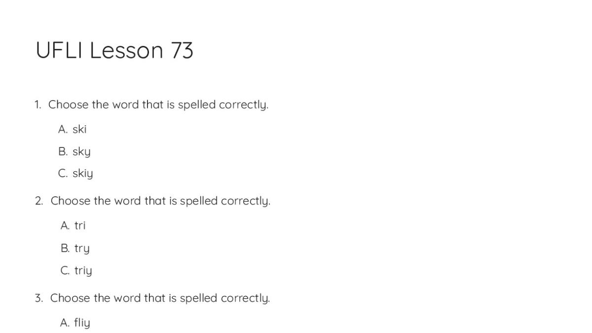 UFLI Lesson 73 - My Worksheet Maker: Create Your Own Worksheets