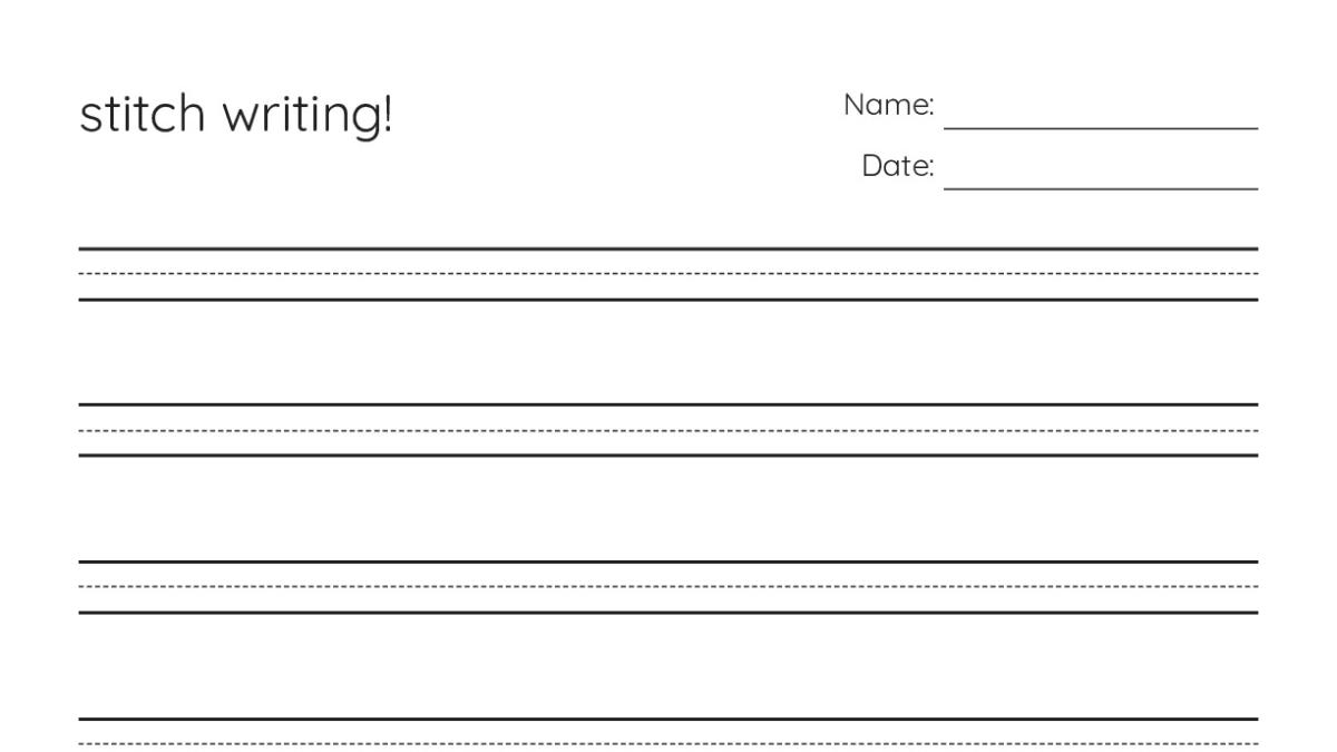 stitch writing! - My Worksheet Maker: Create Your Own Worksheets